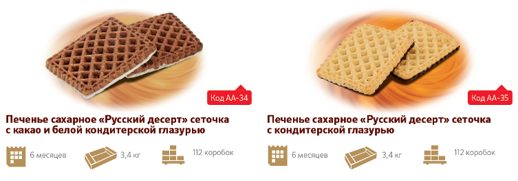 Печенье сахарное весовое от производителя Кондитерская фабрика «Русский ...