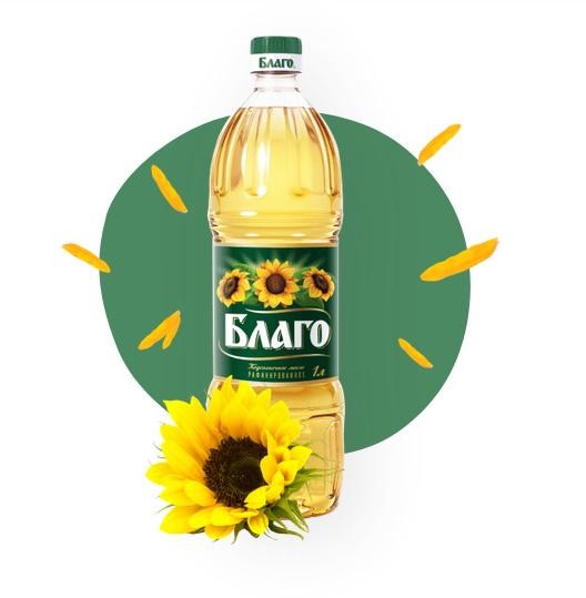 Масло подсолнечное «Благо» от производителя ООО «ТК «БЛАГО». Каталог ...