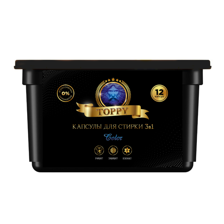 Капсулы для стирки TOPPY Color от производителя Производитель моющих ...
